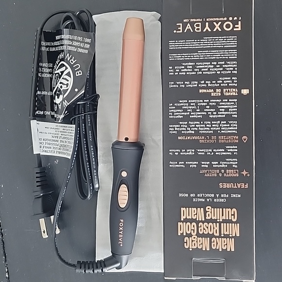 foxybae | Hair | Magic Mini Rose Gold Curling Wand Travel Size Curling ...